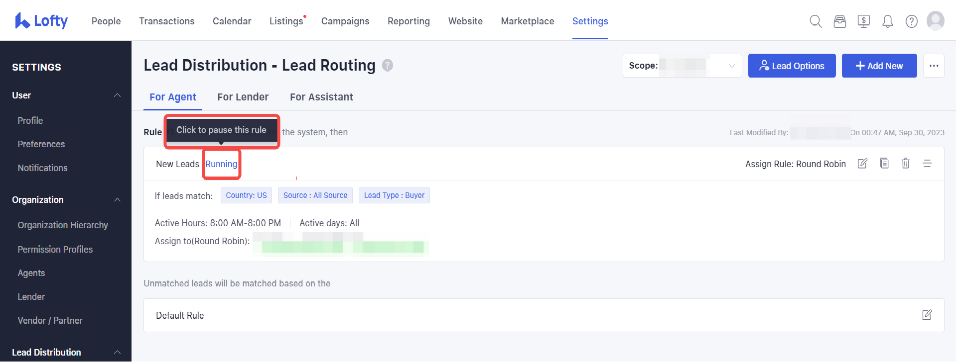 Lead Routing Rules – Lofty Help Center