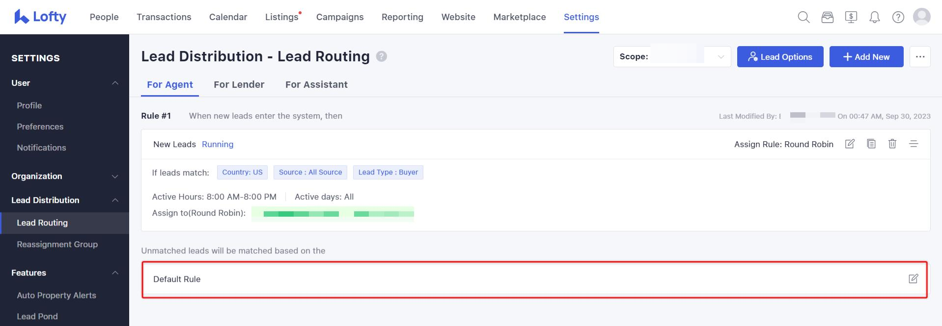 Lead Routing Rules – Lofty Help Center