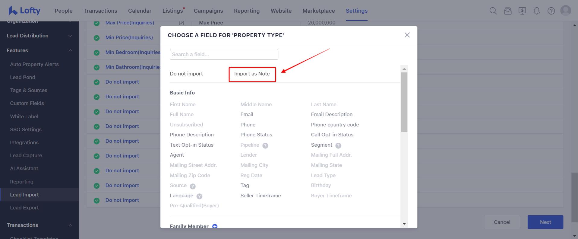 Lead Import (via CSV/Spreadsheet) – Lofty Help Center