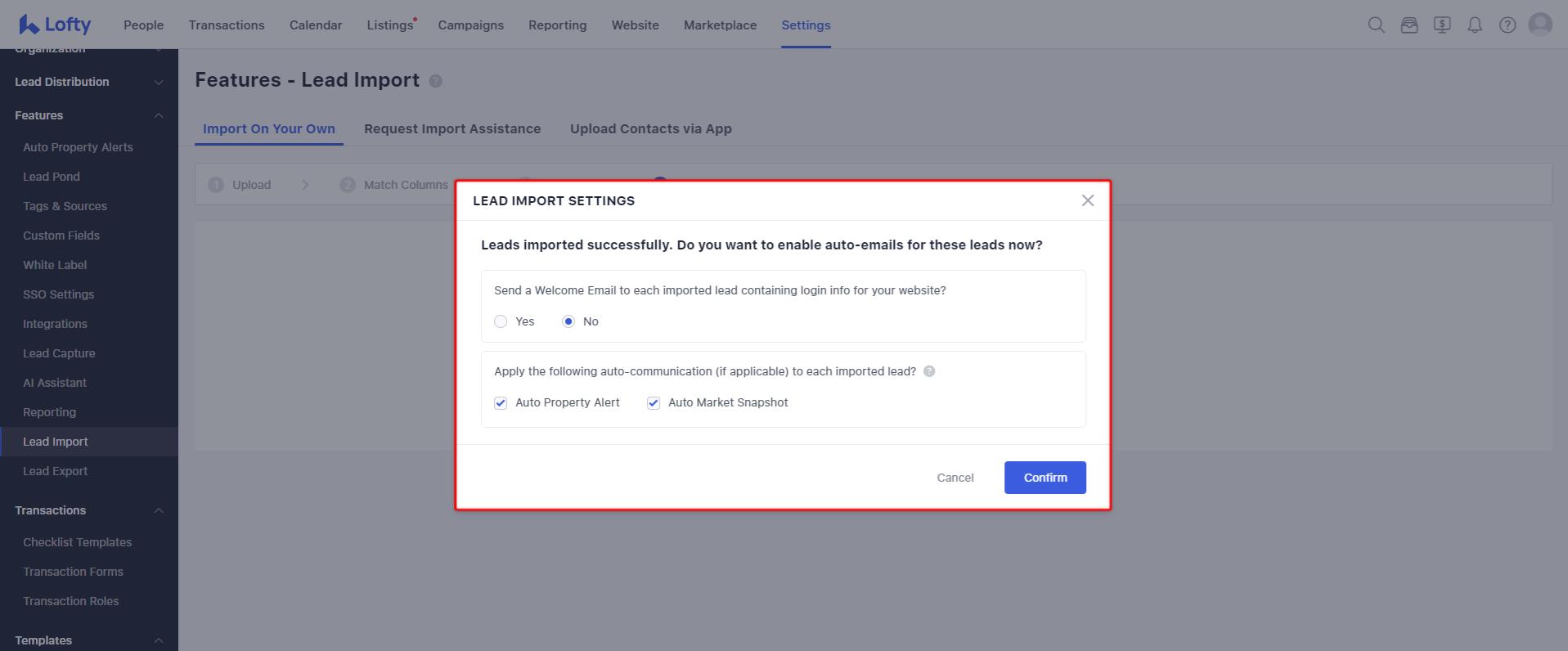 Lead Import (via CSV/Spreadsheet) – Lofty Help Center