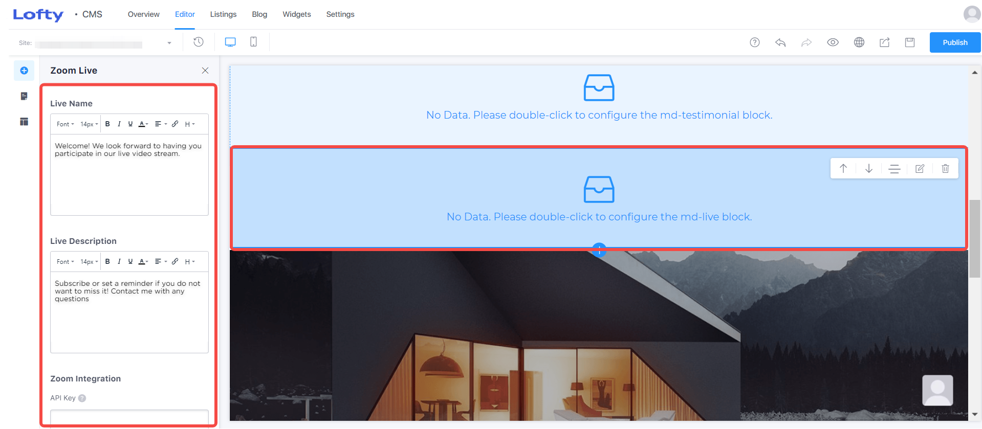 Zoom Live Block – Lofty Help Center