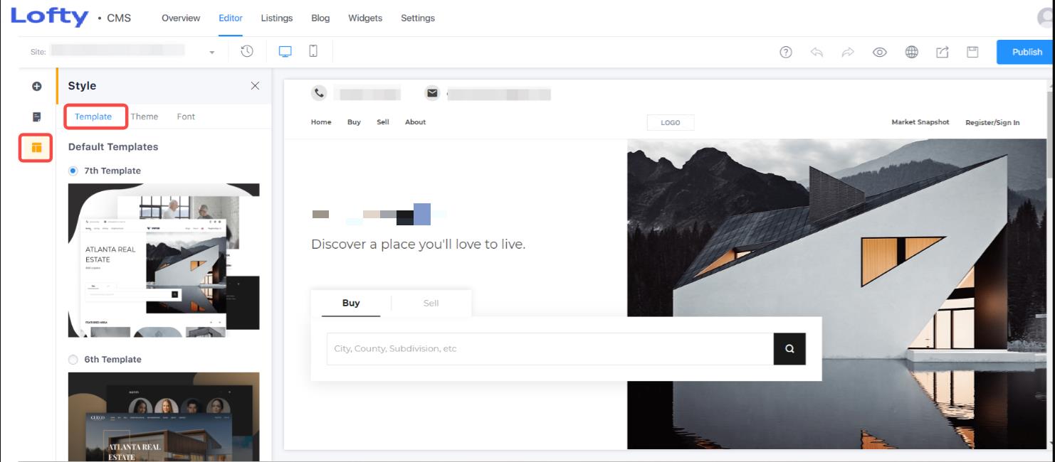 Changing the Website Template – Lofty Help Center