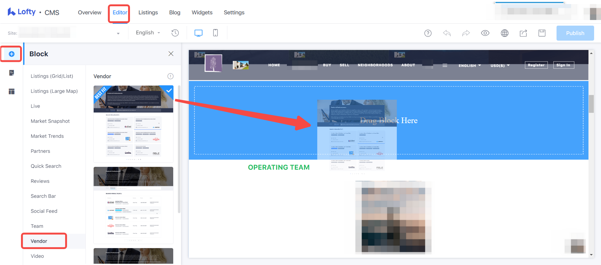 Vendor Block – Lofty Help Center