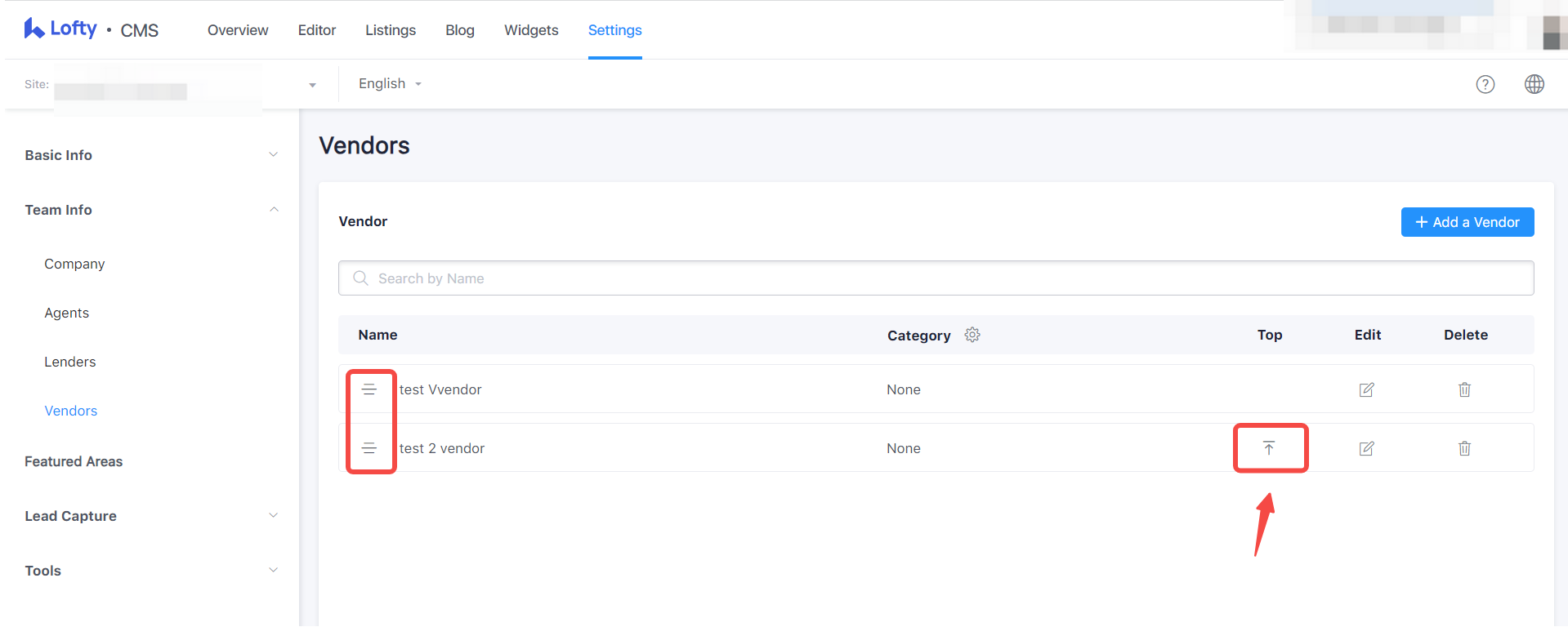 Vendor Block – Lofty Help Center