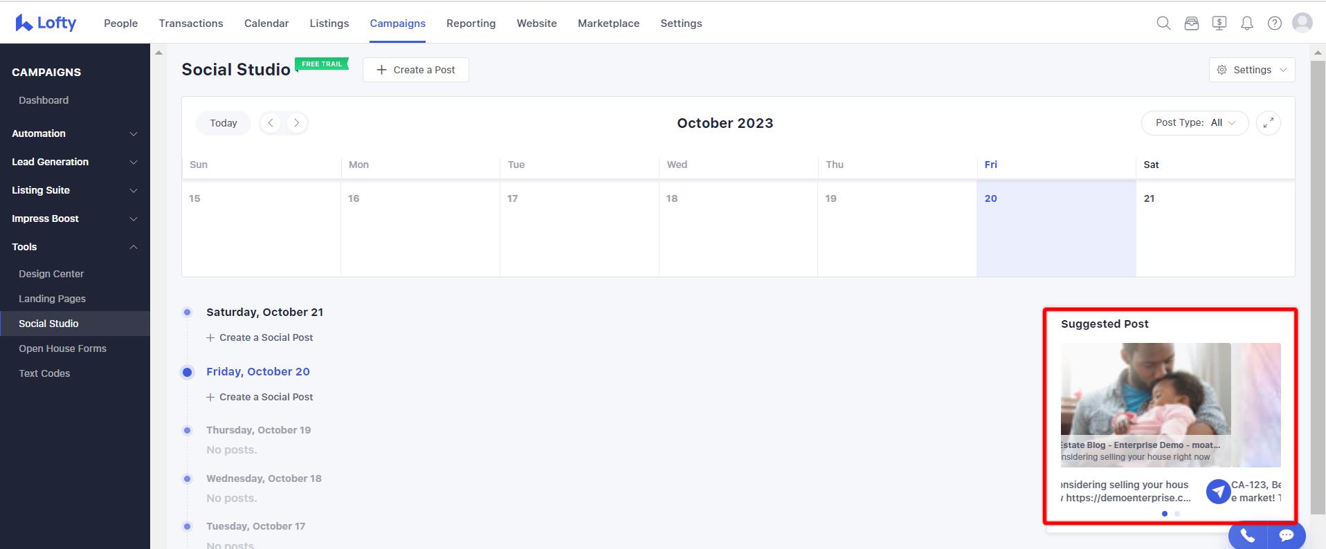 Social Studio – Lofty Help Center