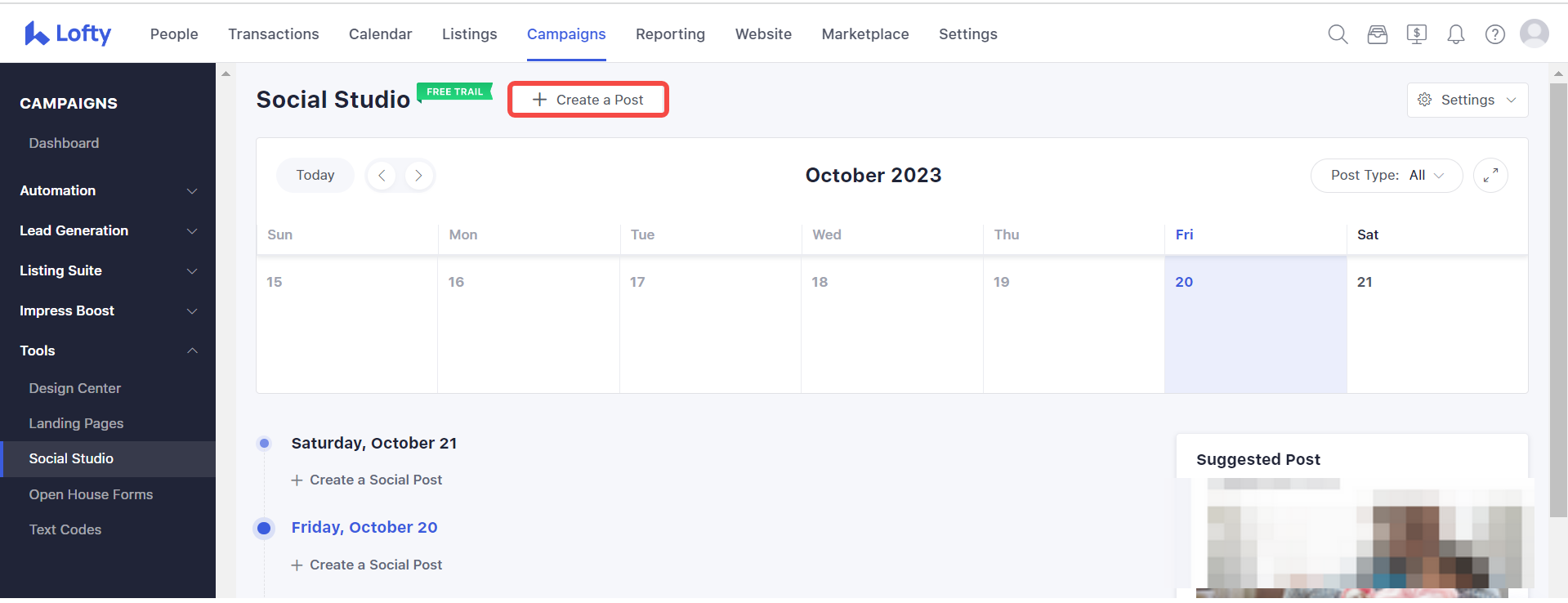 Social Studio – Lofty Help Center