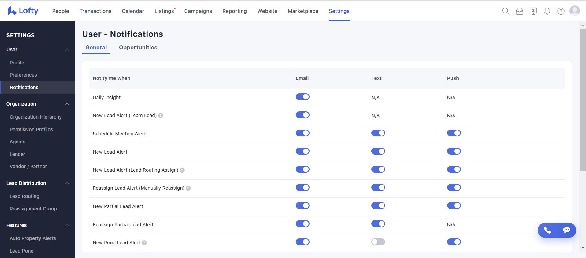 CRM Settings – Lofty Help Center