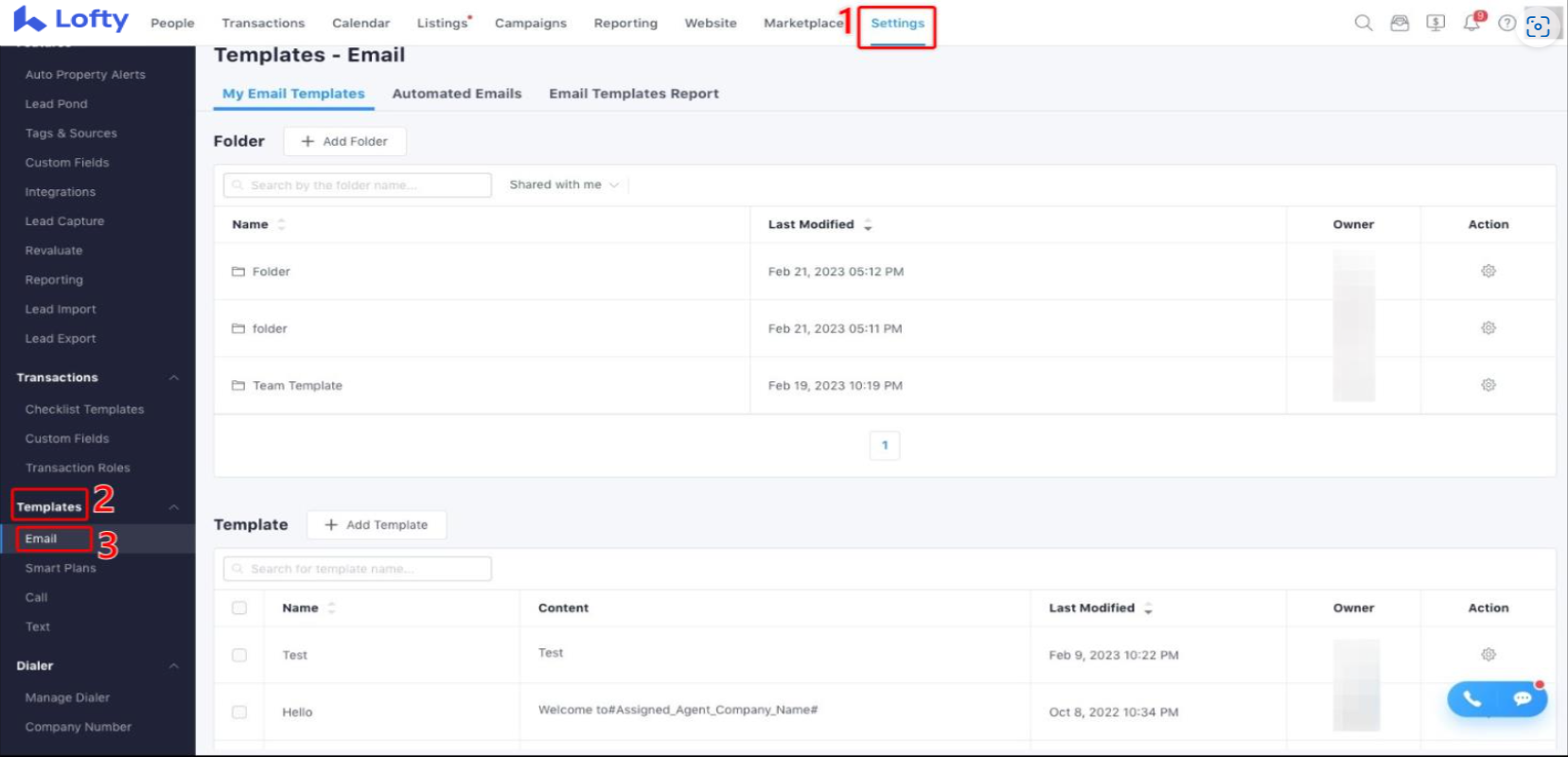 CRM Settings – Lofty Help Center