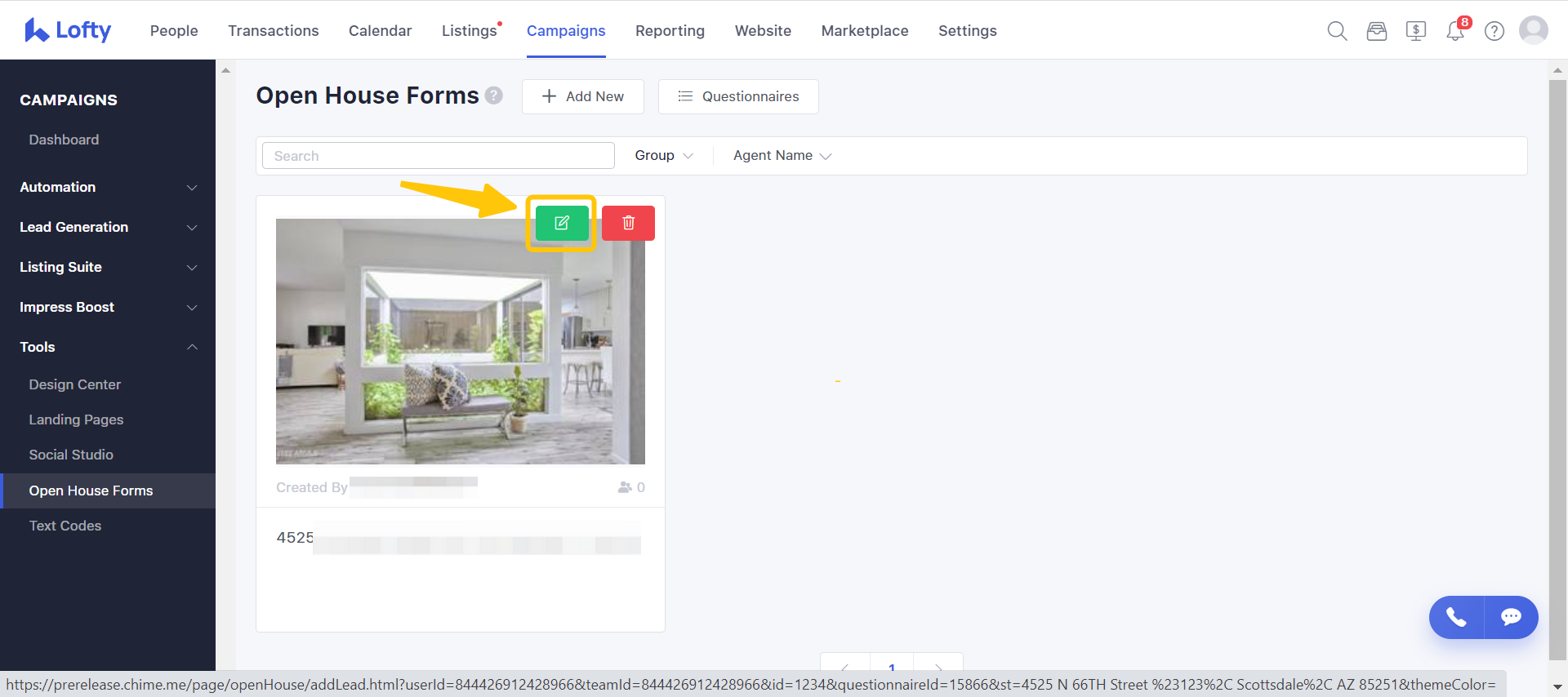 Open House Forms – Lofty Help Center