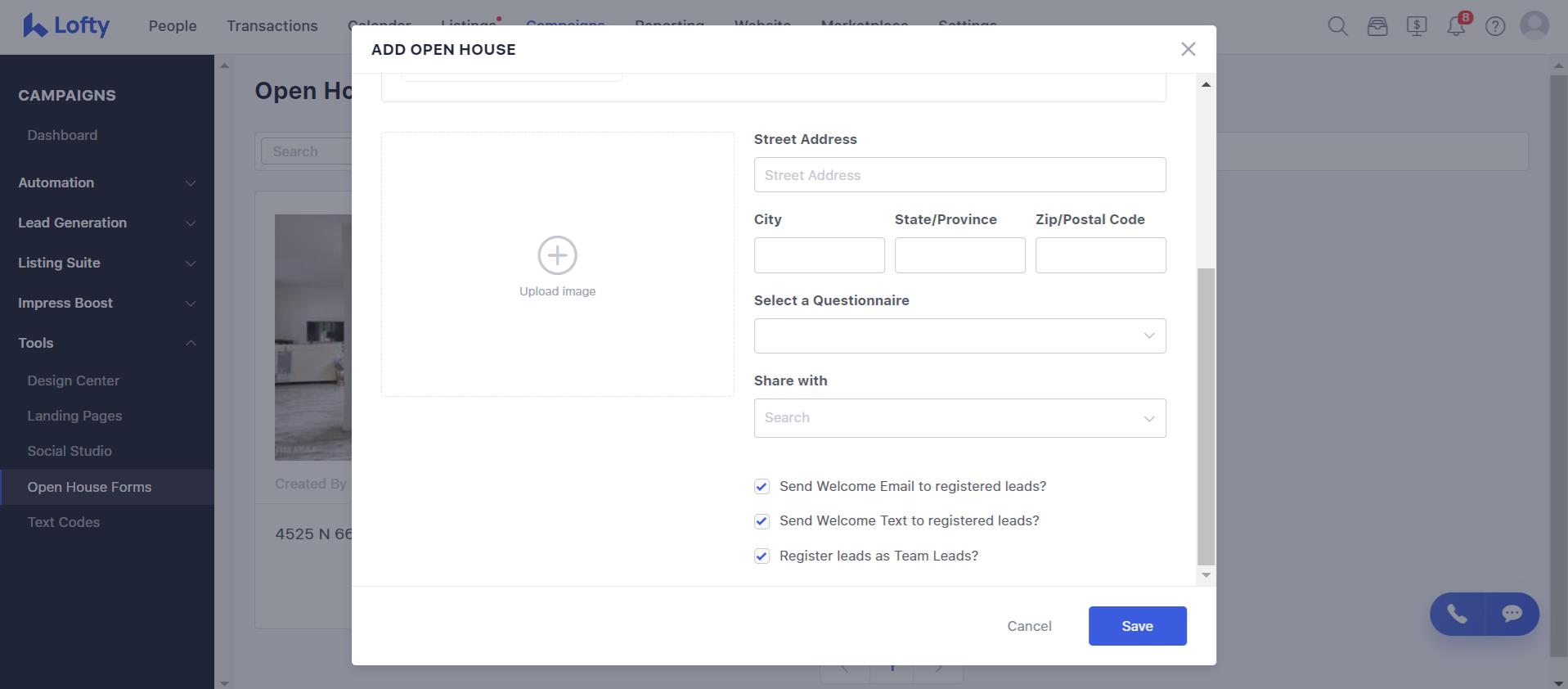 Open House Forms – Lofty Help Center