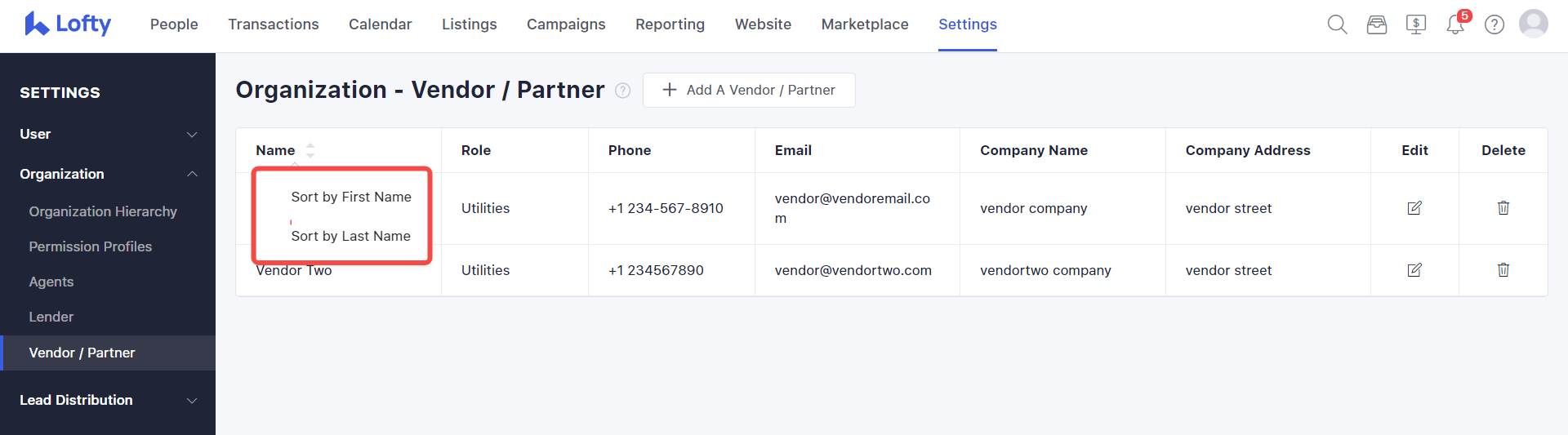 How to Assign a Vendor, Partner, or Contact to a Transaction – Lofty ...