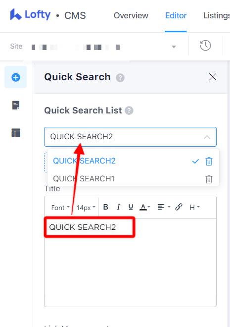 Quick Search Block – Lofty Help Center