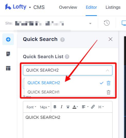 Quick Search Block – Lofty Help Center