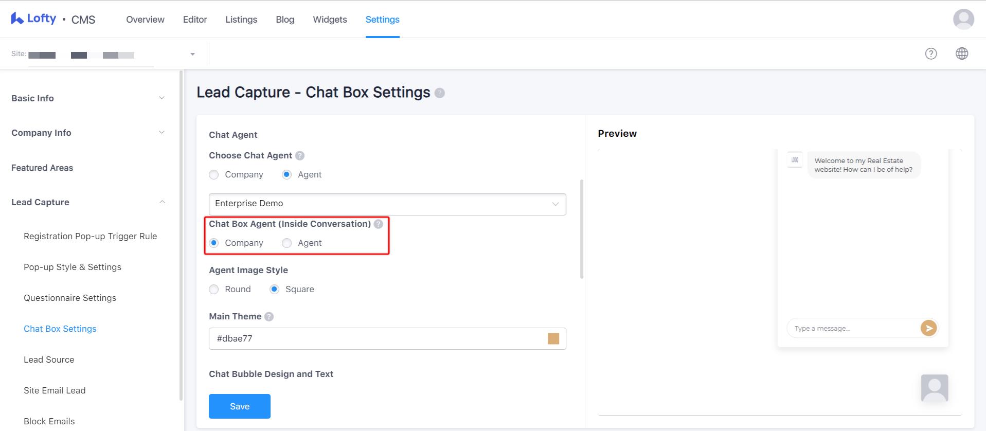 Chat Box Settings – Lofty Help Center
