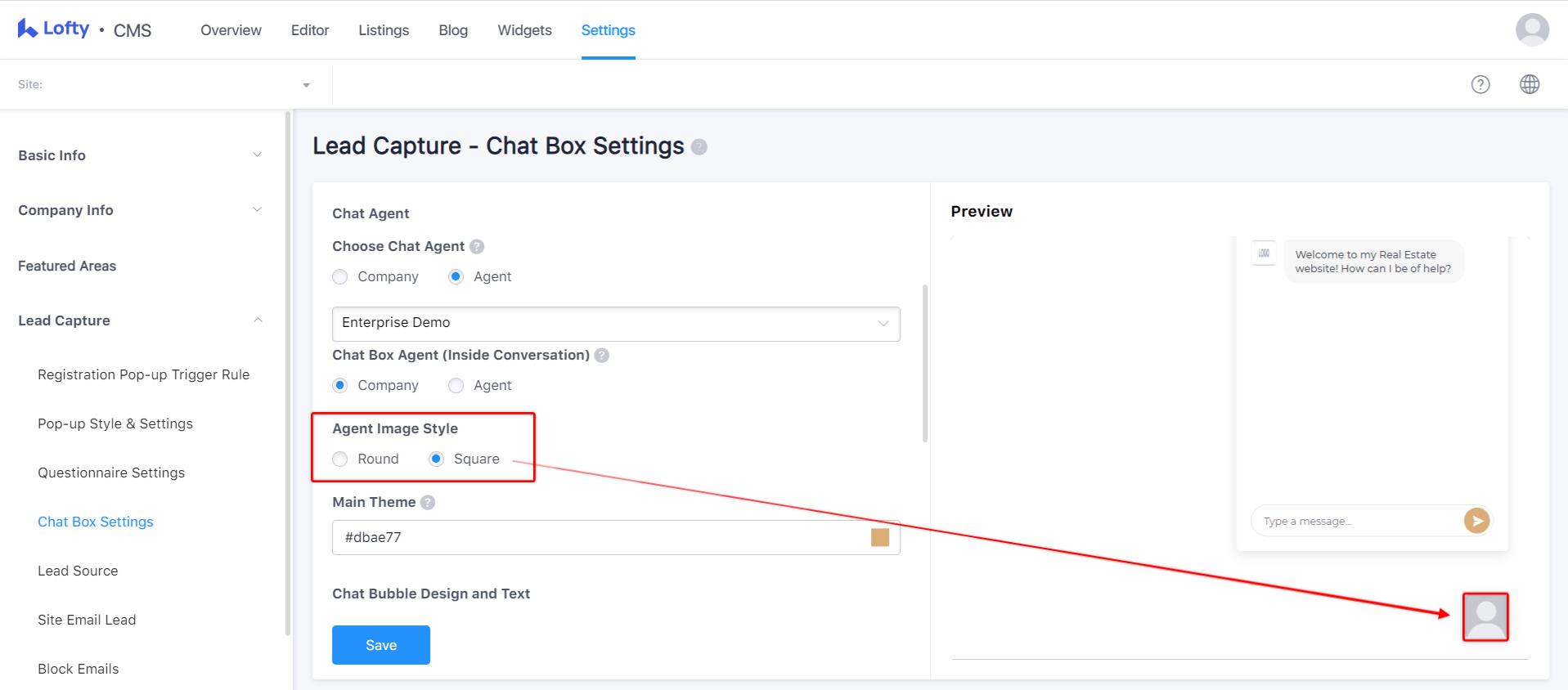 Chat Box Settings – Lofty Help Center