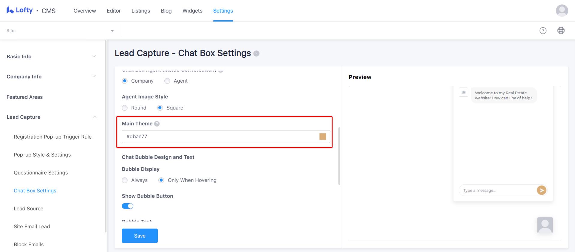 Chat Box Settings – Lofty Help Center