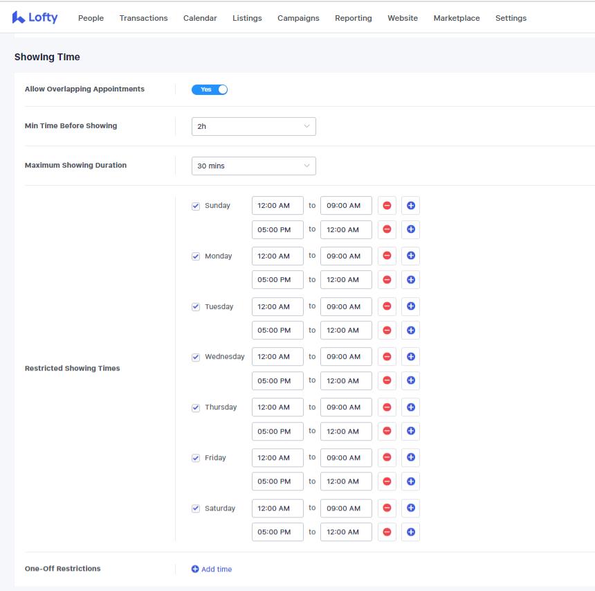 Listing Showing Management – Lofty Help Center