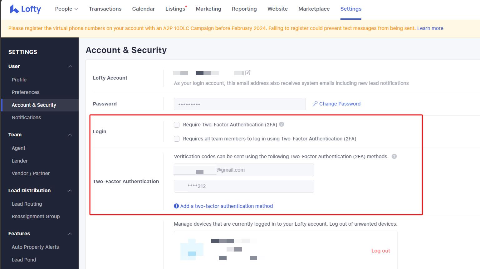 Security and Account Access – Lofty Help Center