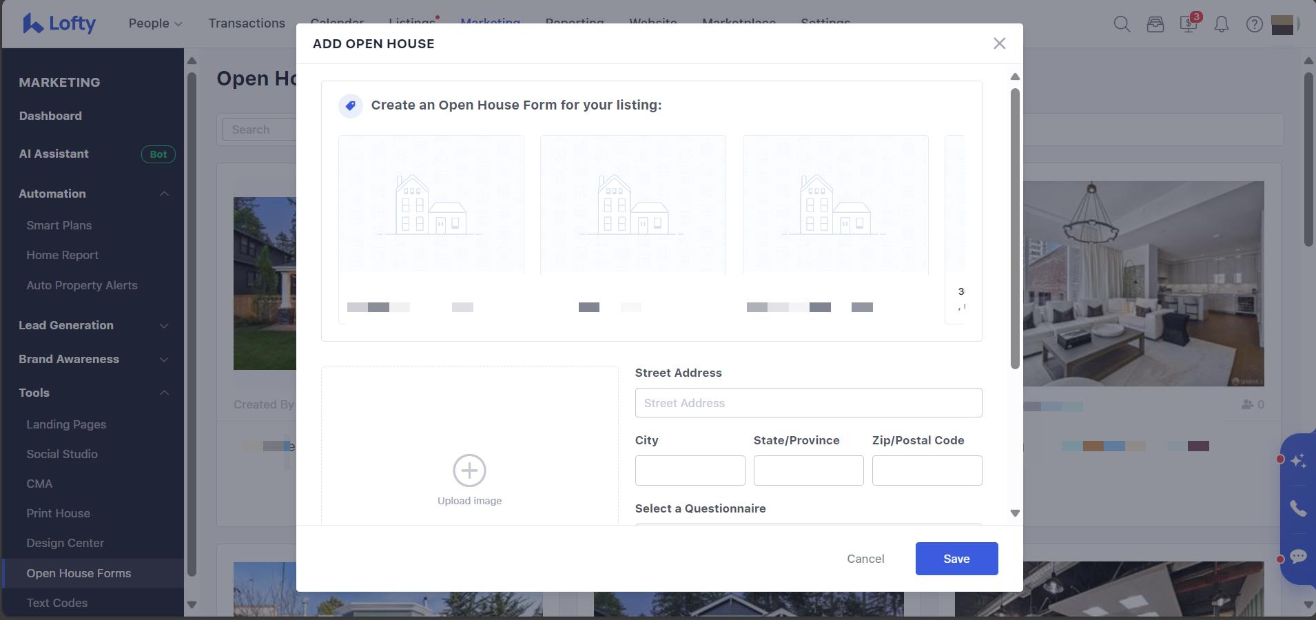 Open House Forms – Lofty Help Center