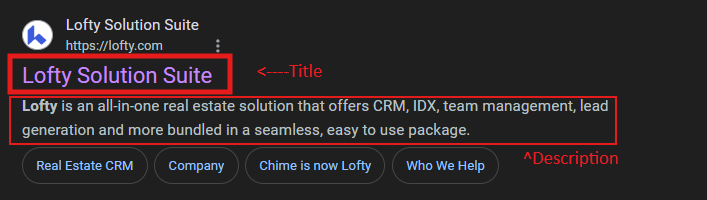 Edit Website Meta Tags – Lofty Help Center