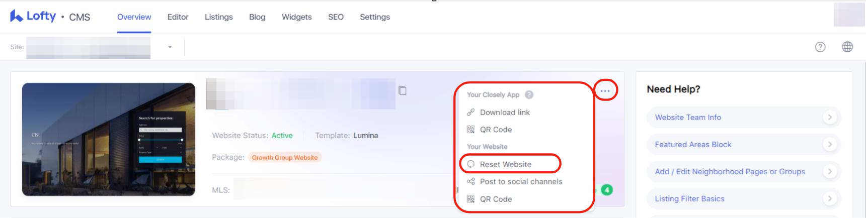 Cancel, Reset, or Downgrade Website – Lofty Help Center
