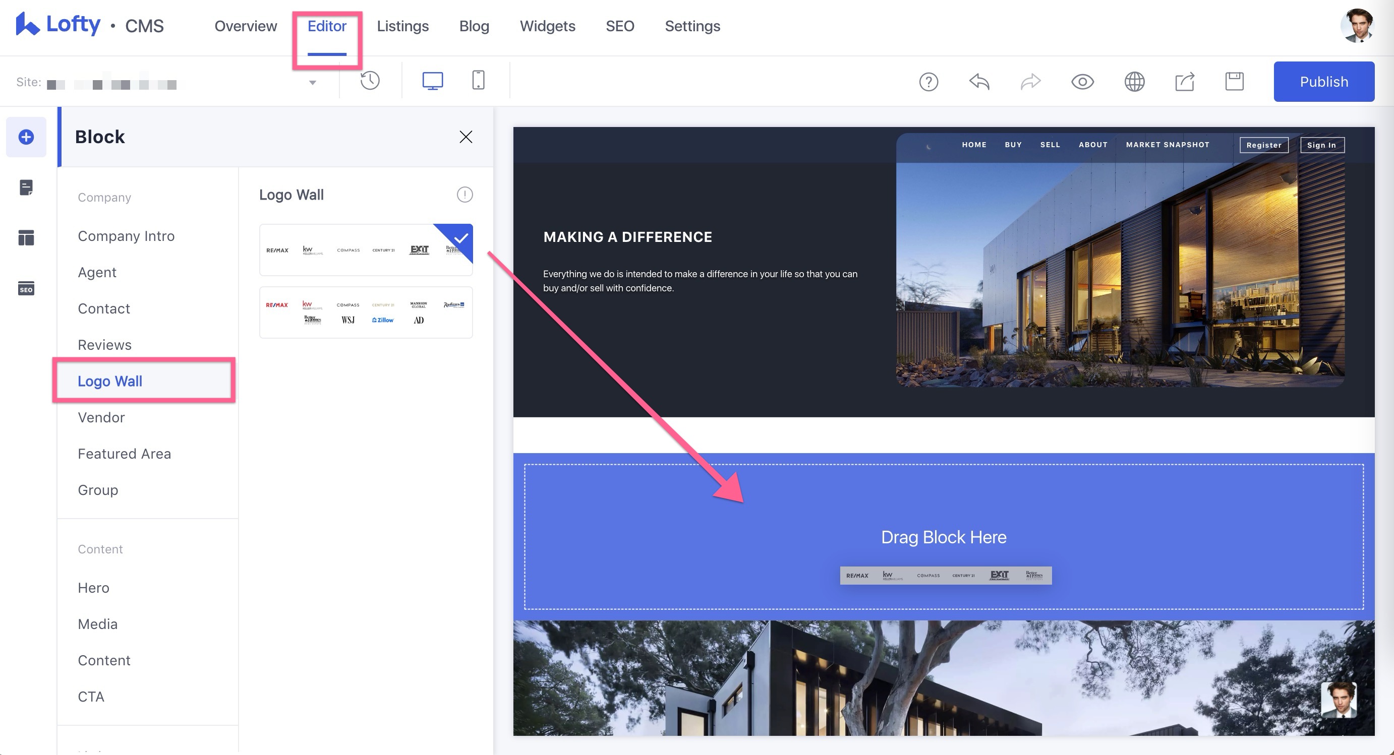 Logo Wall Block – Lofty Help Center