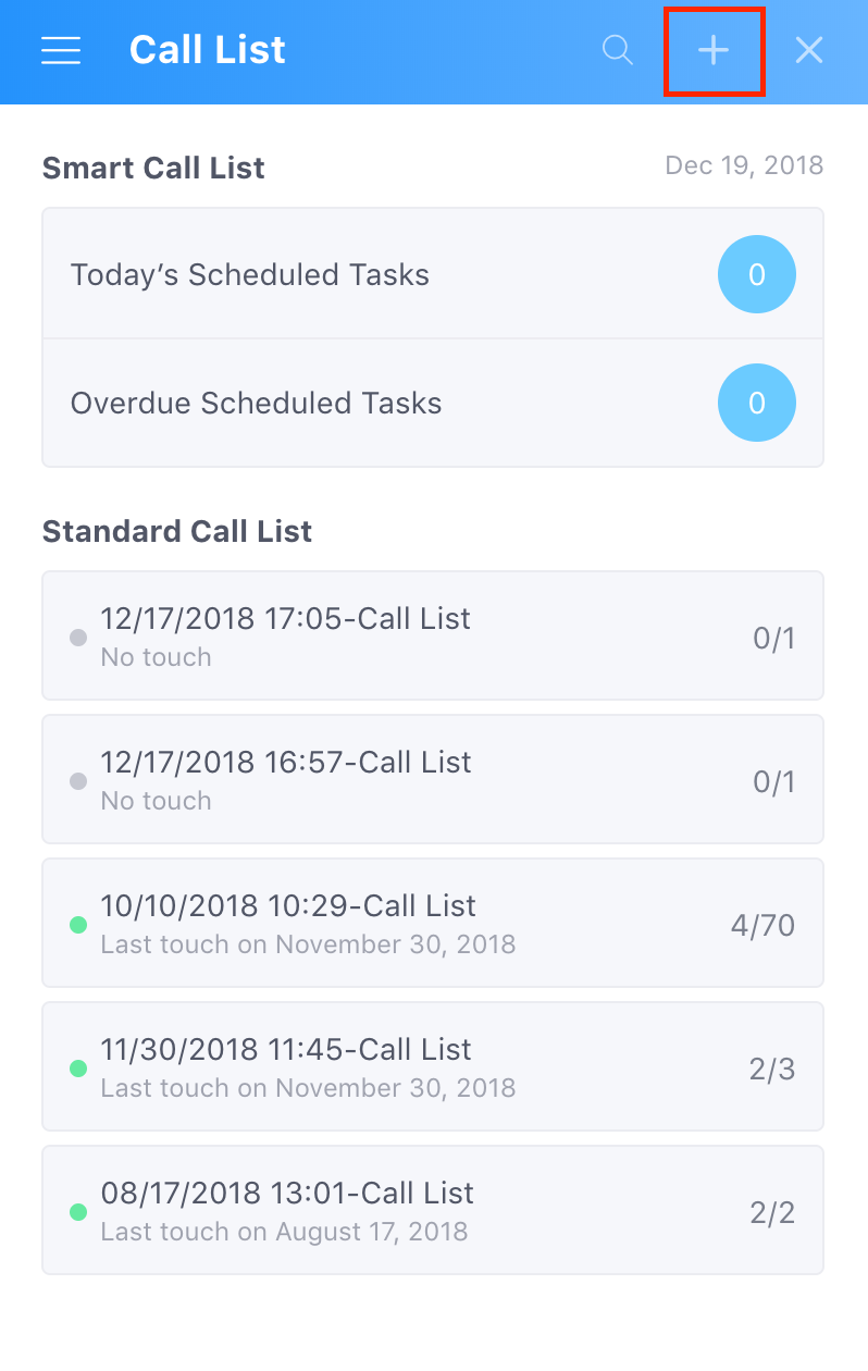 Call List (Standard) – Lofty Help Center