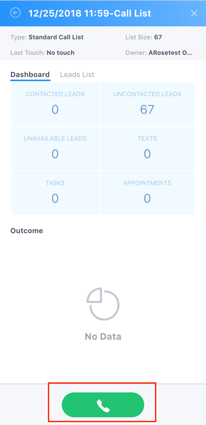 Call List (Standard) – Lofty Help Center