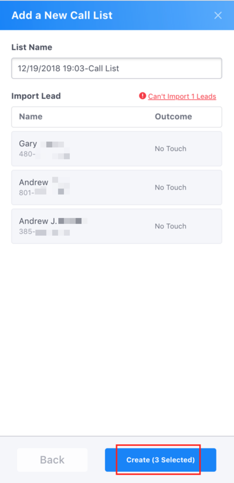 Call List (Standard) – Lofty Help Center