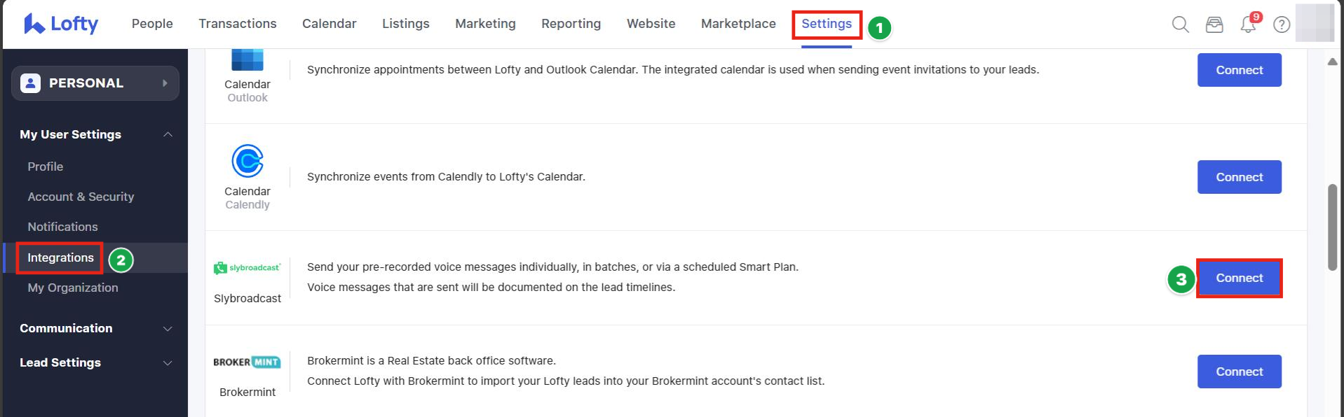 Slybroadcast Integration – Lofty Help Center