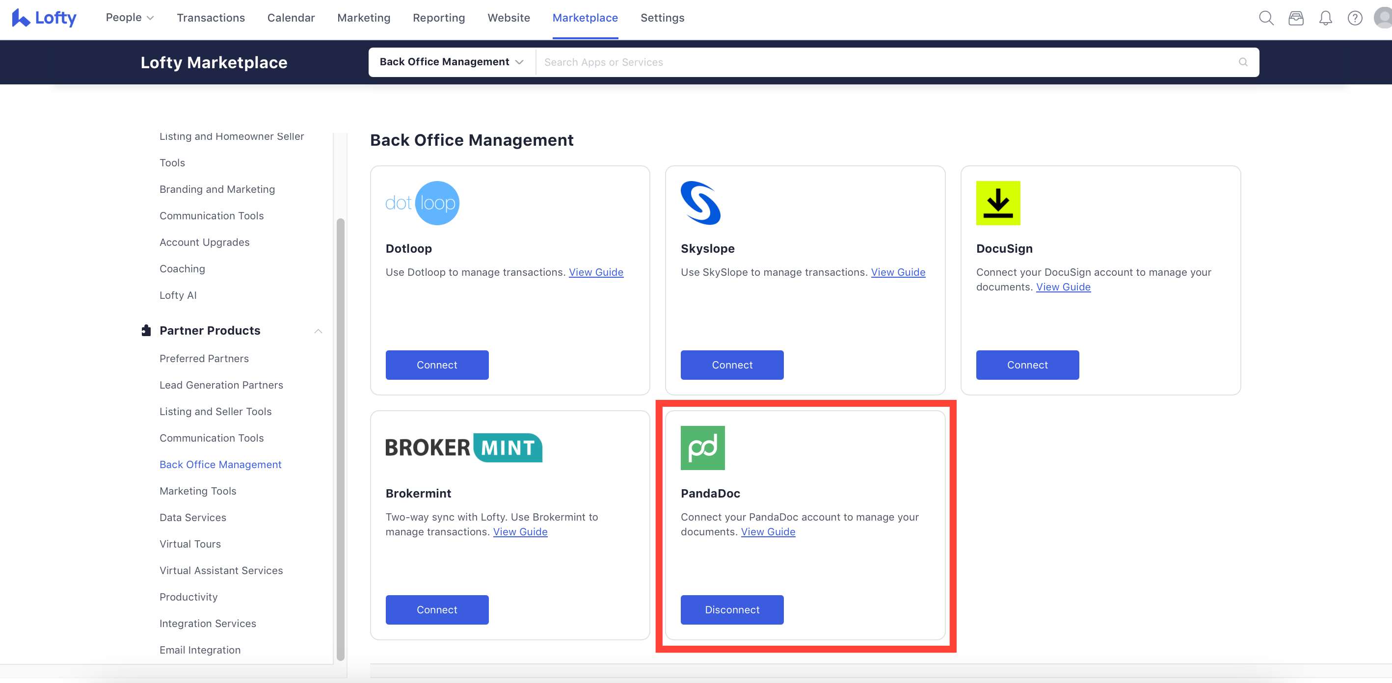 PandaDoc Integration – Lofty Help Center