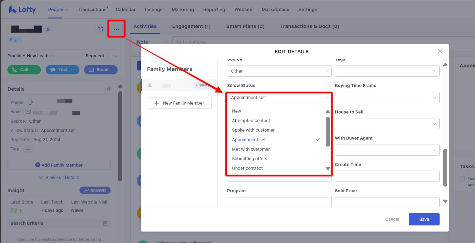 Zillow Two-Way Integration – Lofty Help Center