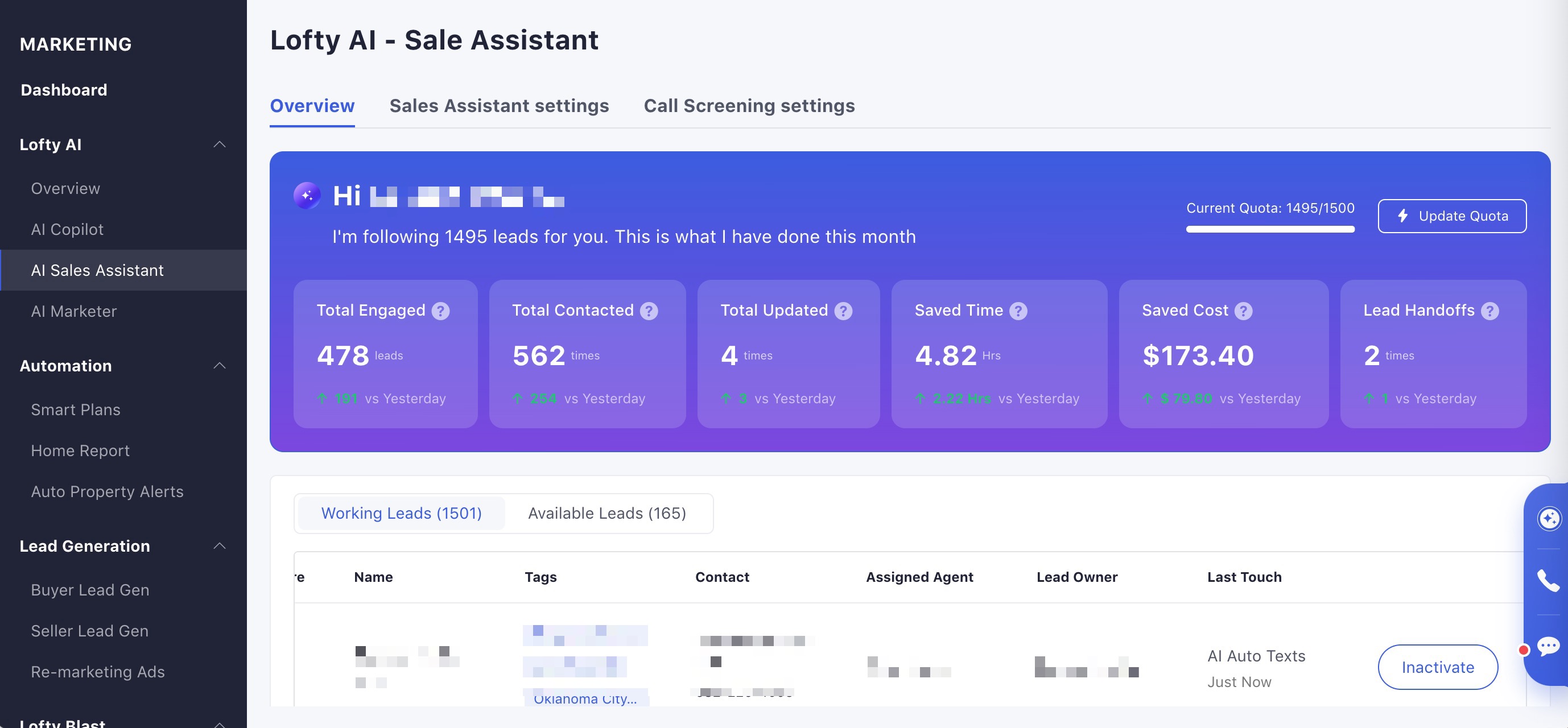 Getting Started with AI Sales Assistant – Lofty Help Center
