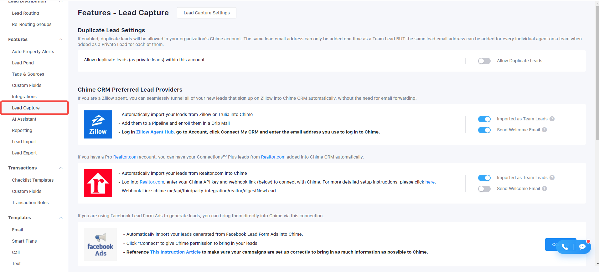 CRM Settings – Lofty Help Center
