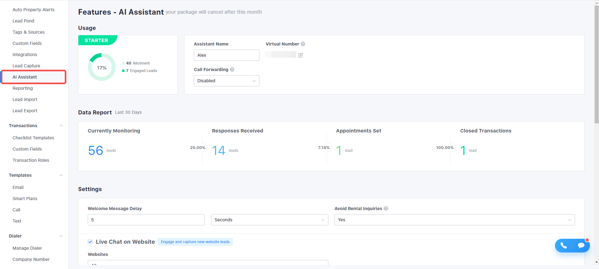 CRM Settings – Lofty Help Center