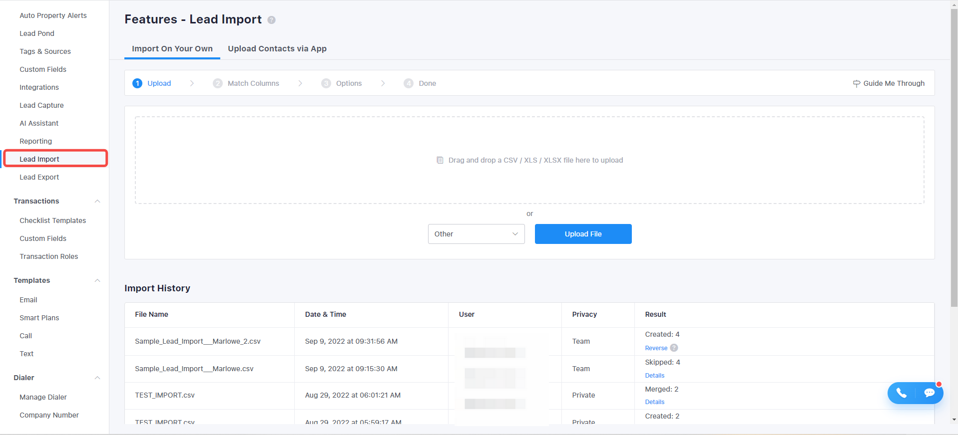 CRM Settings – Lofty Help Center